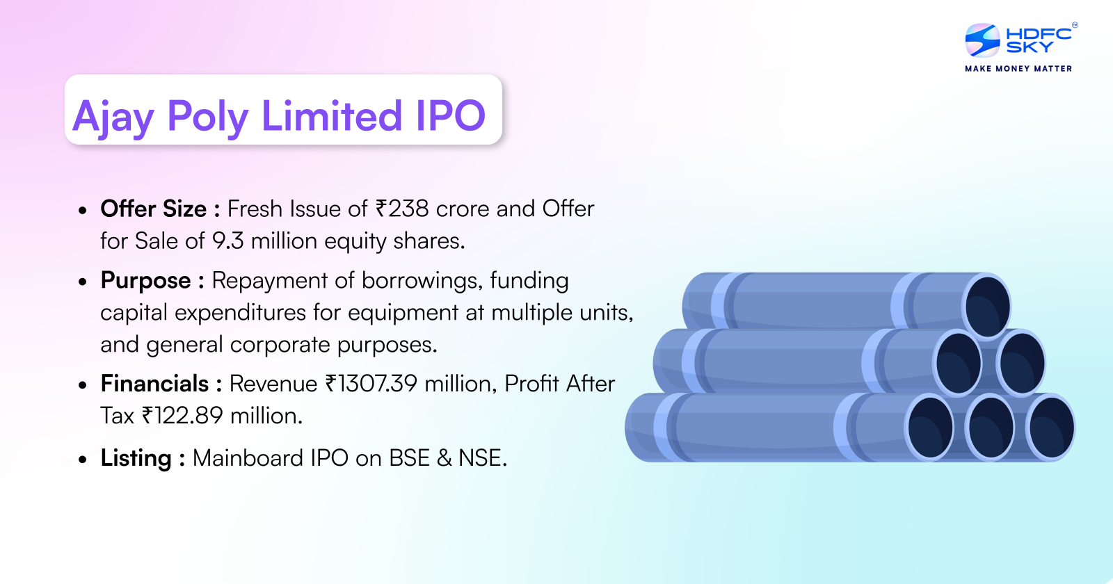 Ajay Poly Limited IPO: Check IPO Date, Lot Size, Price & Details