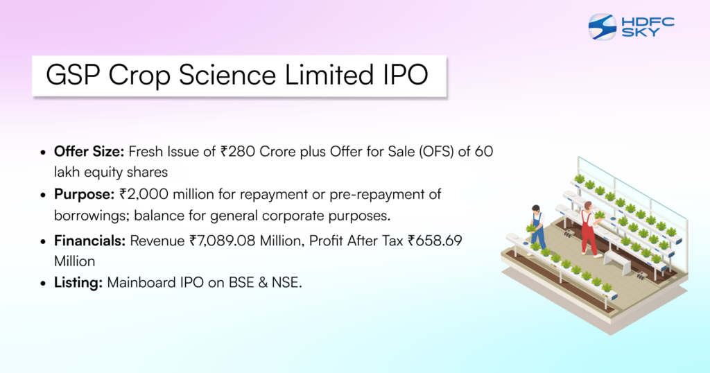 GSP Crop Science IPO: Check IPO Date, Lot Size, Price & Details