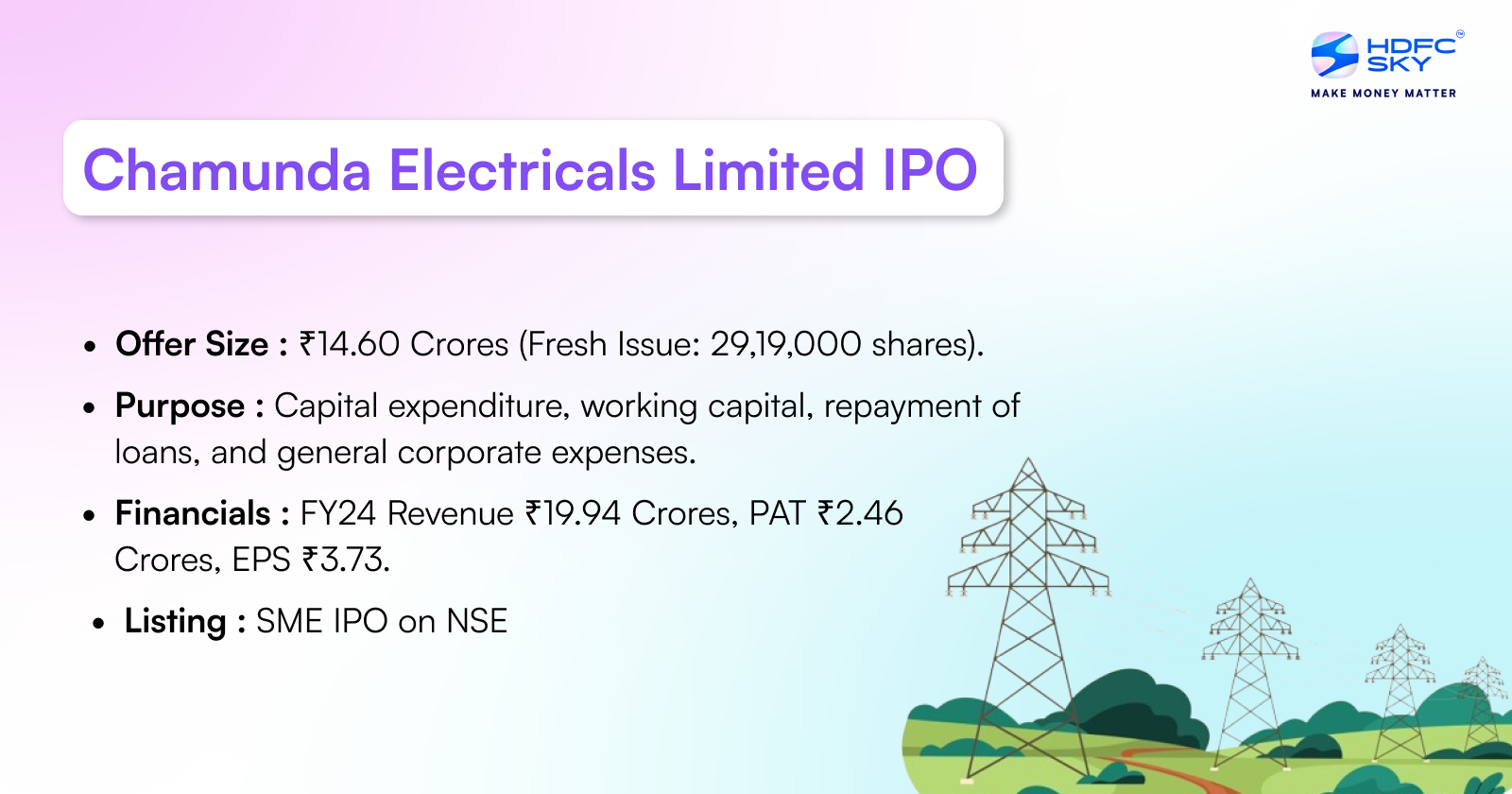 Chamunda Electrical IPO: Check IPO date, lot size and Price
