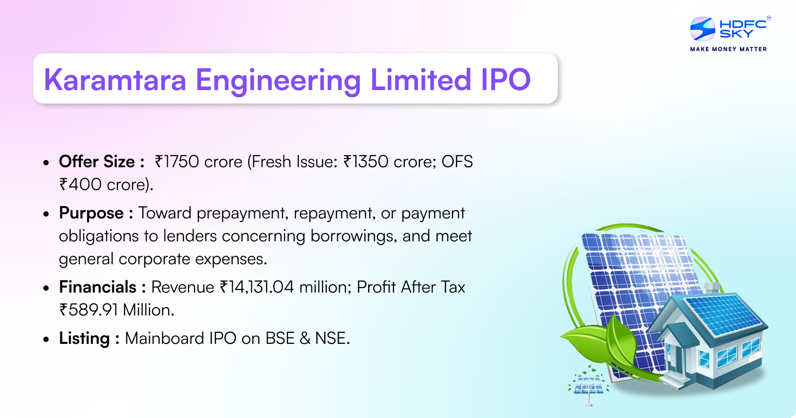 Karamtara Engineering IPO: Check IPO date, lot size and Price