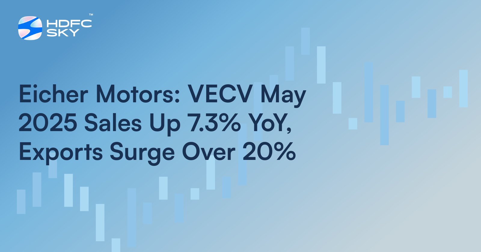 Eicher Motors: VECV May 2025 Sales Rise 7.3% YoY; Exports Surge over 20%