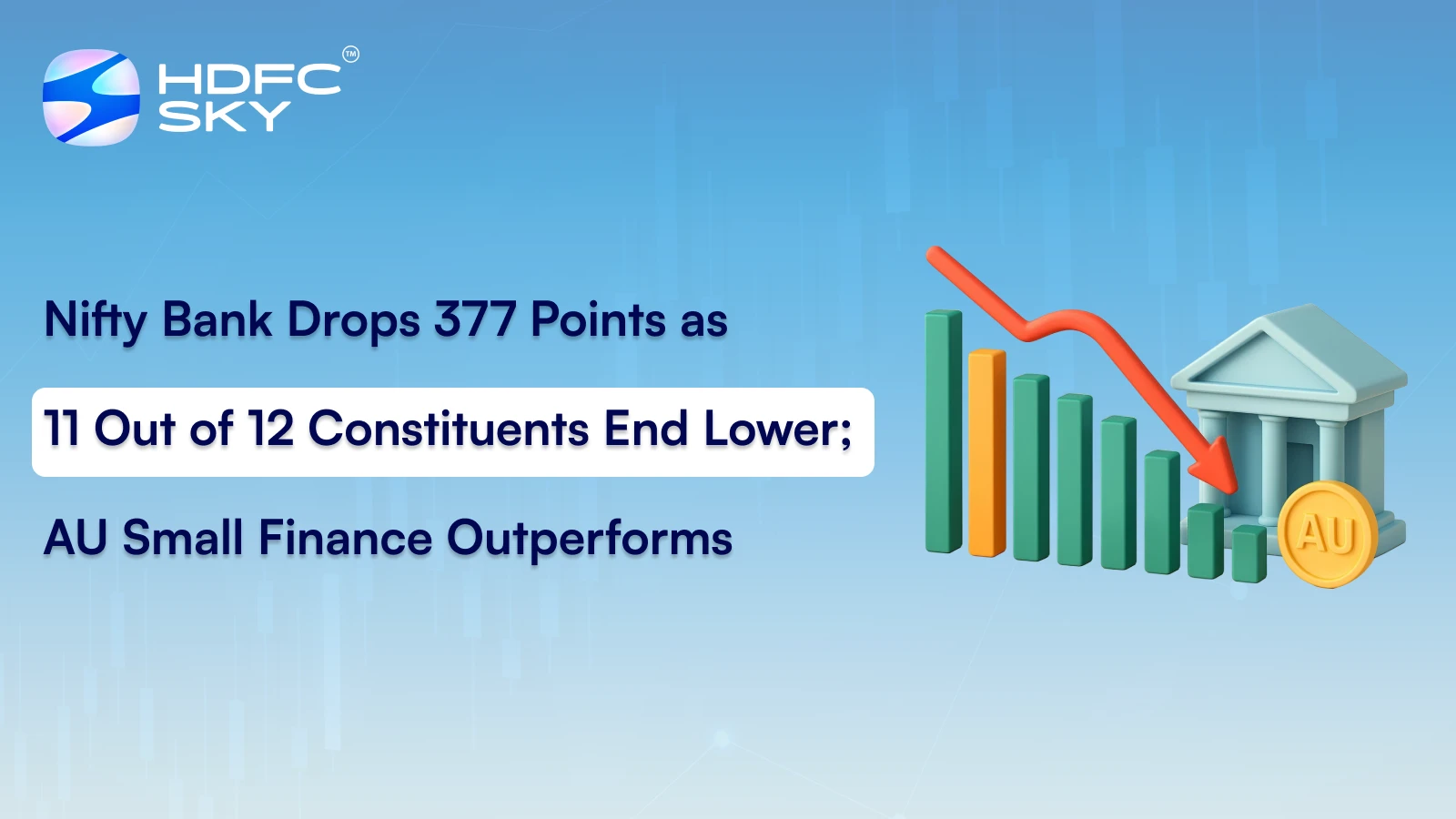 Nifty Bank Falls 377 Points | AU Small Finance Bank Outperforms