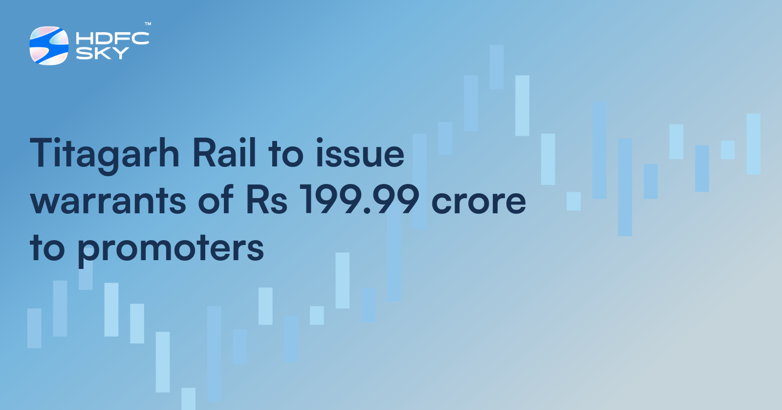 Titagarh Rail Plans ₹199.99 Cr Warrant Issue to Promoters