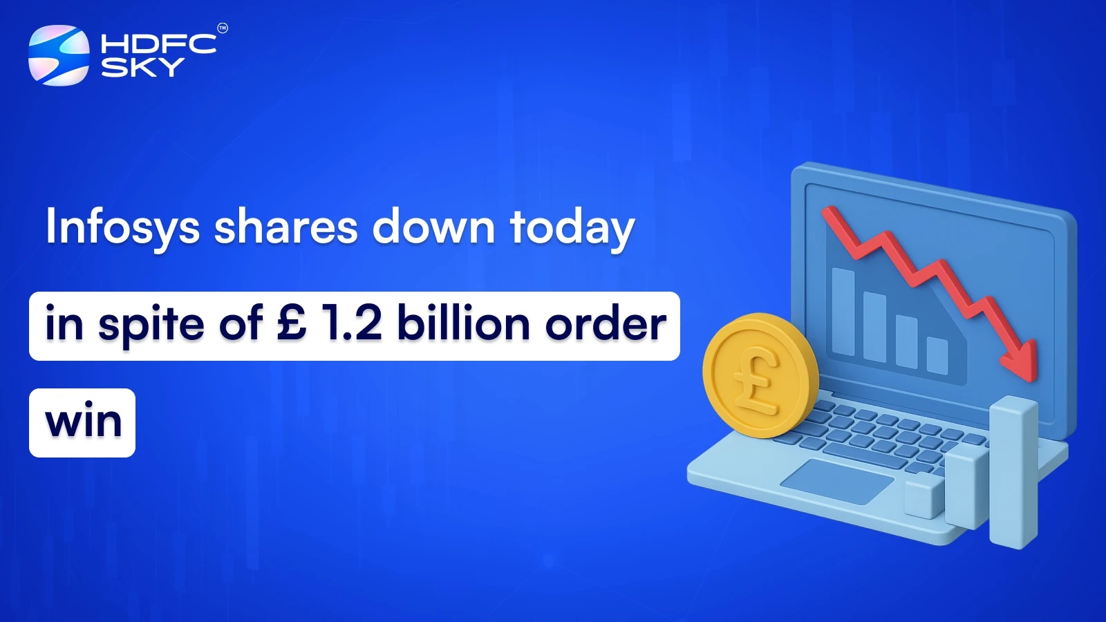 Infosys shares down today in spite of £ 1.2 billion order win - HDFCSky
