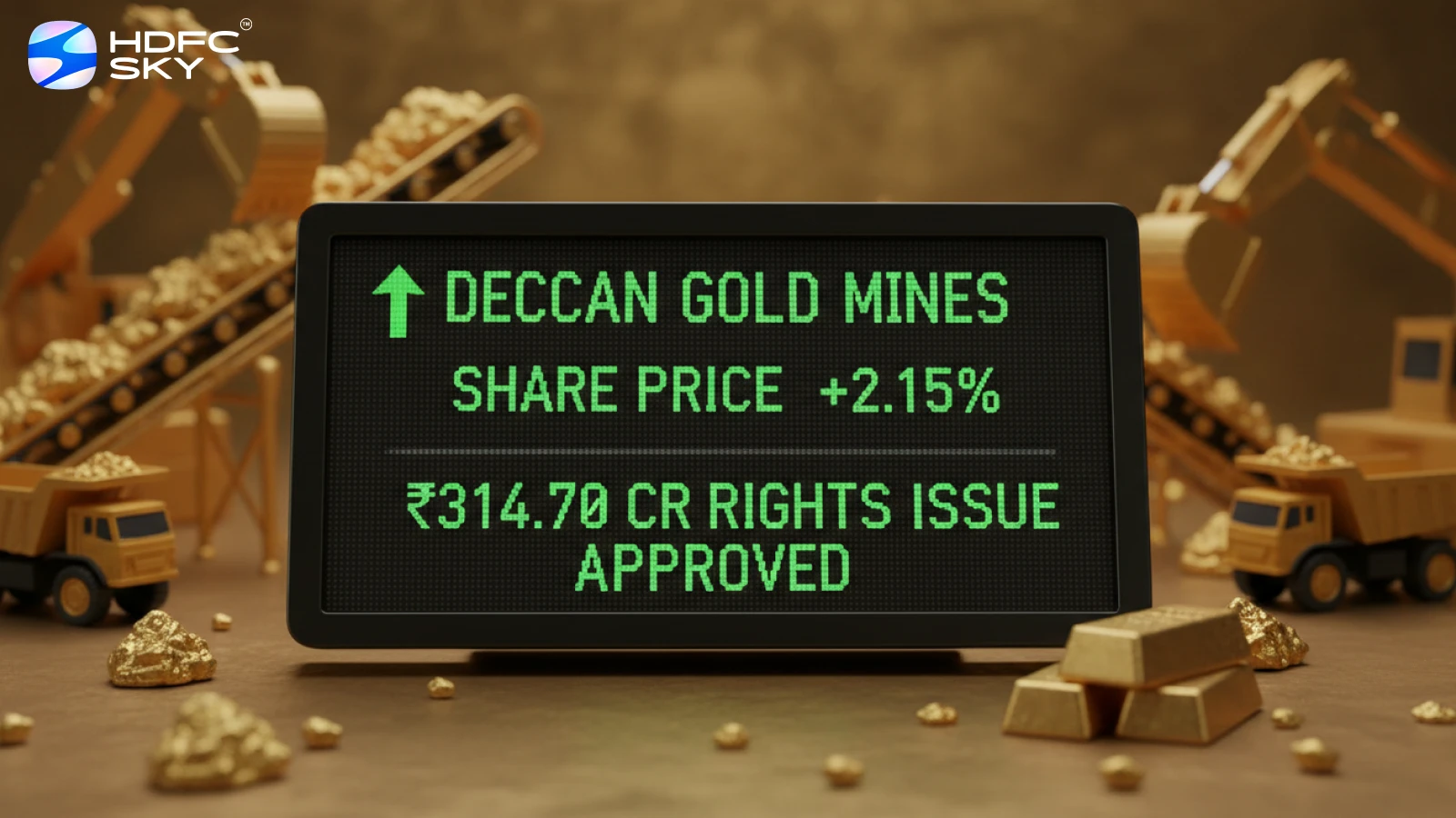 Deccan Gold Mines Share Price Rises 2% on £30M Rights Issue Plan