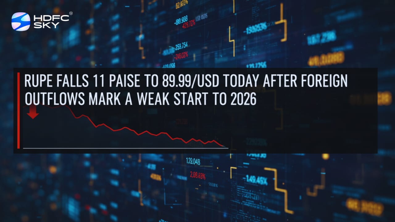 Rupee Opens Weak at 89.99/$ Amid Outflows