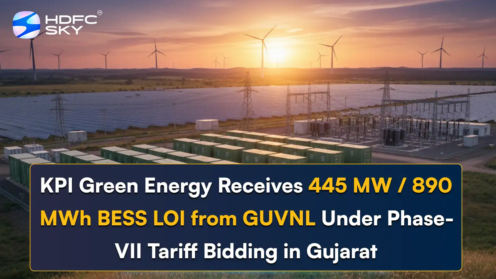 KPI Green Gets LOI for 445 MW / 890 MWh BESS Projects
