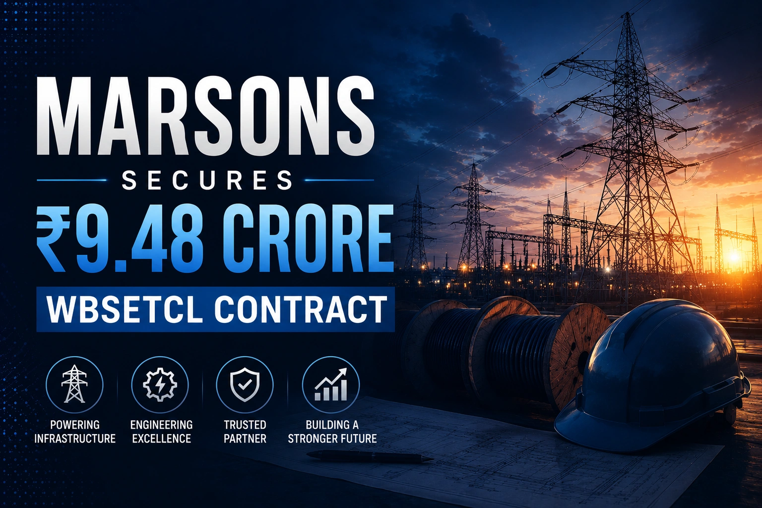 Marsons Bags ₹9.48 Crore WBSETCL Order; Shares Jump